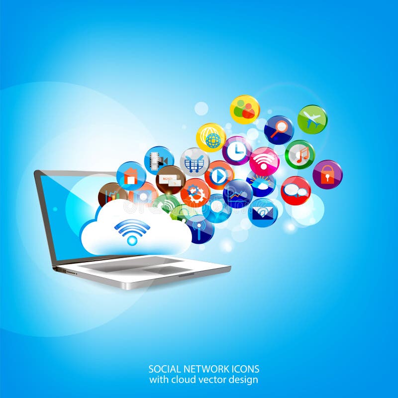 Notebook and Communication Design Stock Vector - Illustration of design ...