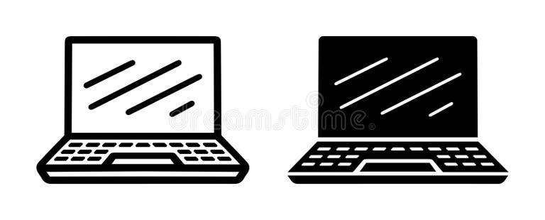 Notebook Computer Cartoon Doodle, Vector. Stock Vector - Illustration ...