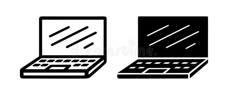 Notebook Computer Cartoon Doodle, Vector. Stock Vector - Illustration ...