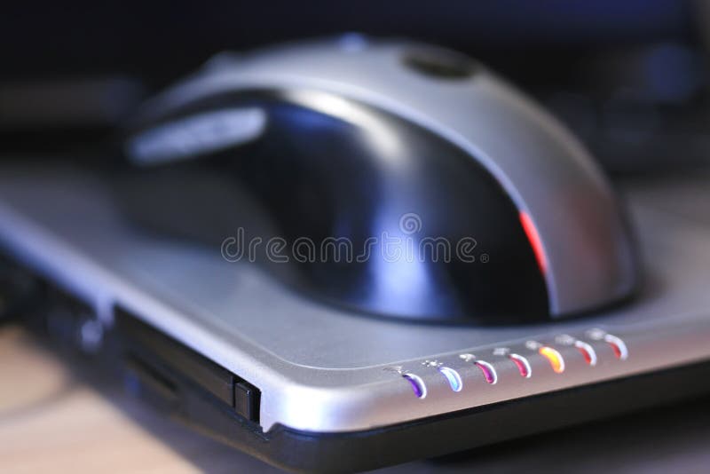 Notebook and Computer Mouse Stock Image - Image of corner, mouse: 13451029