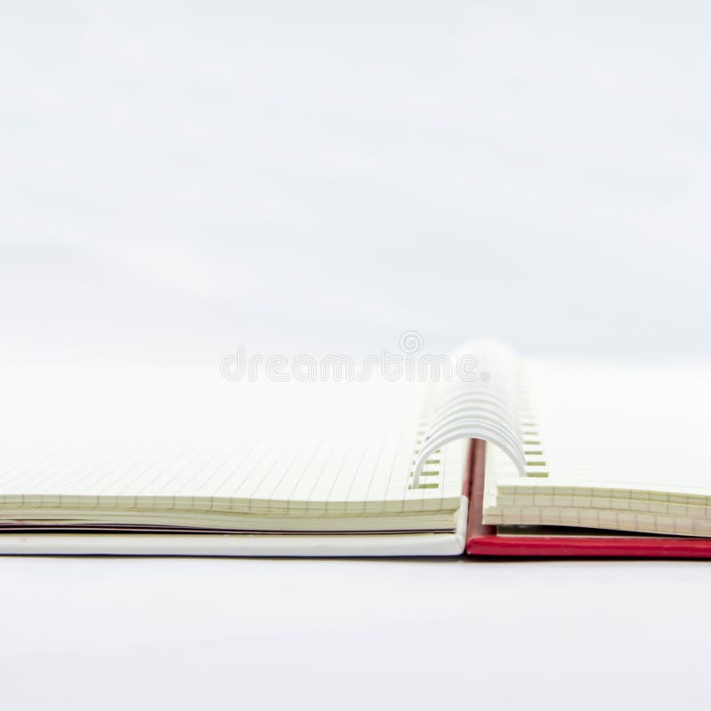 Notebook Concept Side View on White Background Empty Stock Photo ...