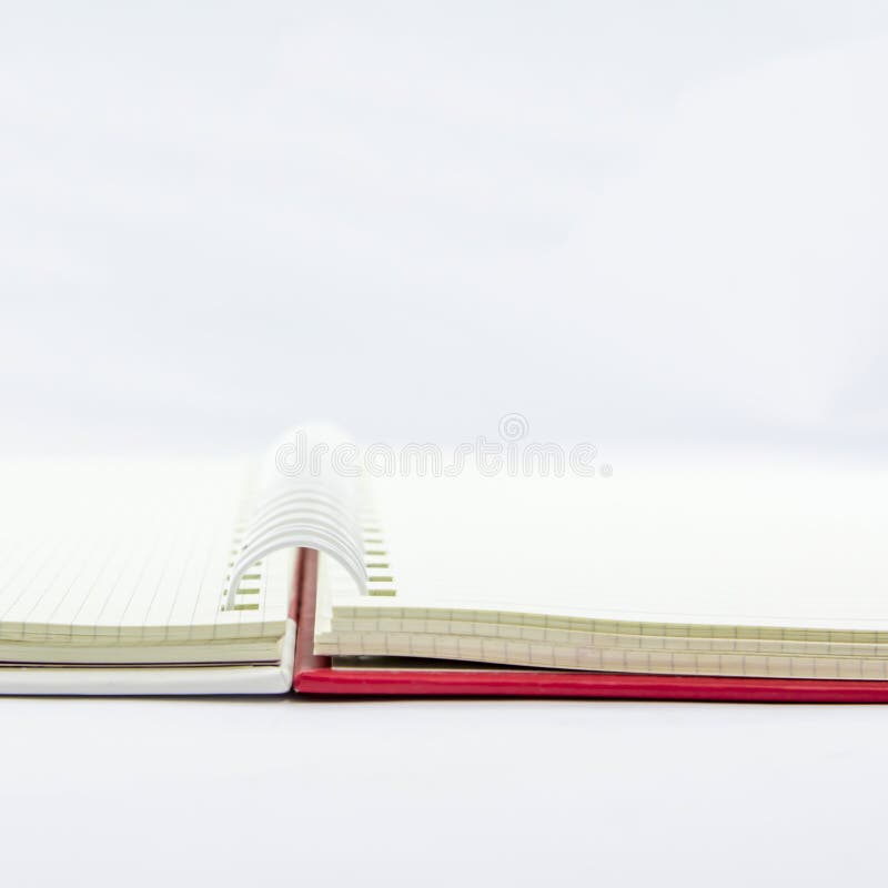 Notebook Concept Side View on White Background Empty Stock Photo ...
