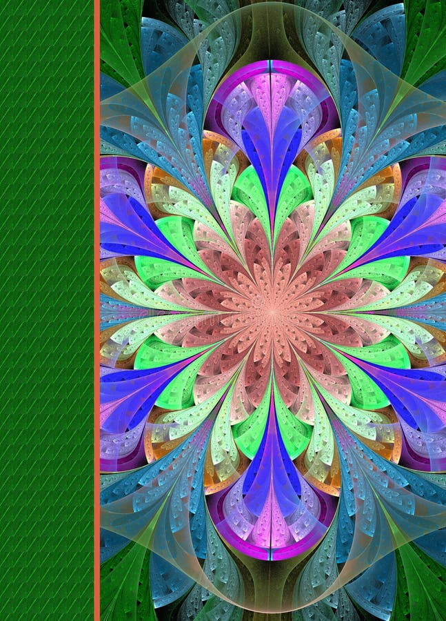 Notebook Cover with Beautiful Pattern in Fractal Design Stock ...
