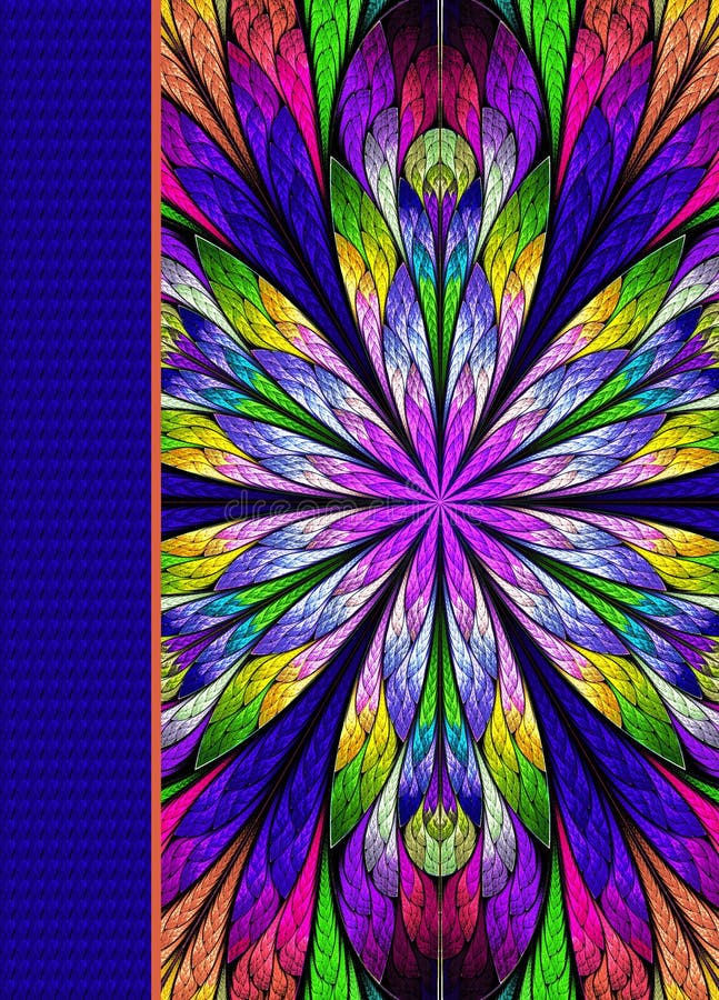 Notebook Cover with Beautiful Pattern in Fractal Design. Stock ...