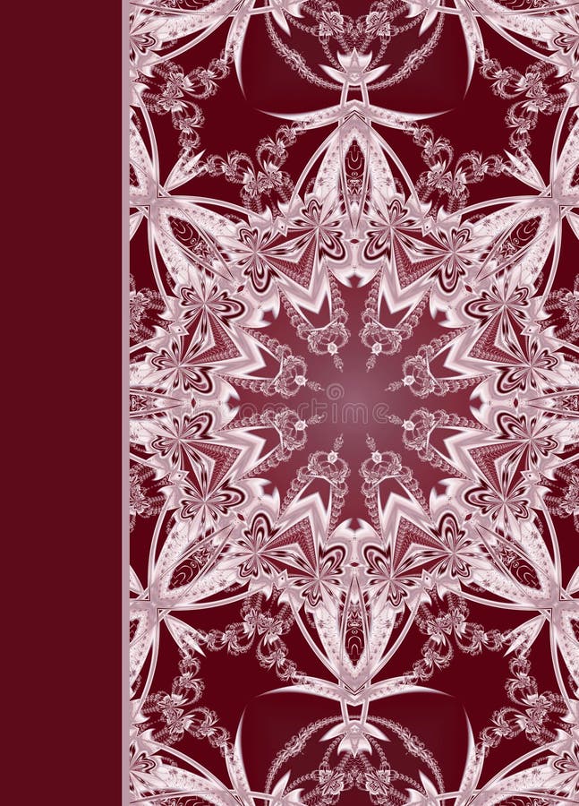 Notebook Cover with Beautiful Pattern in Fractal Design. Stock ...