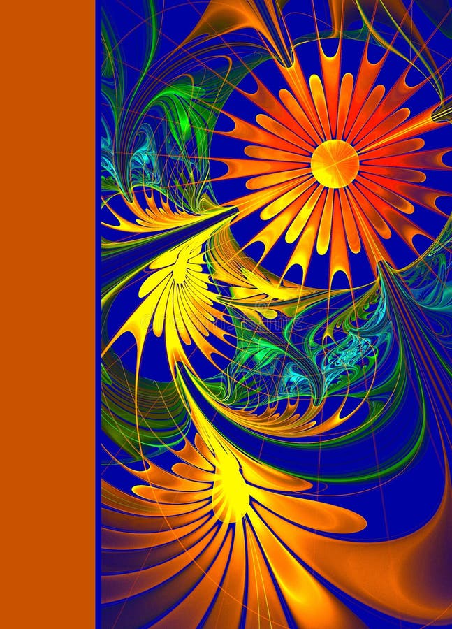 Notebook Cover with Beautiful Pattern in Fractal Design. Stock ...