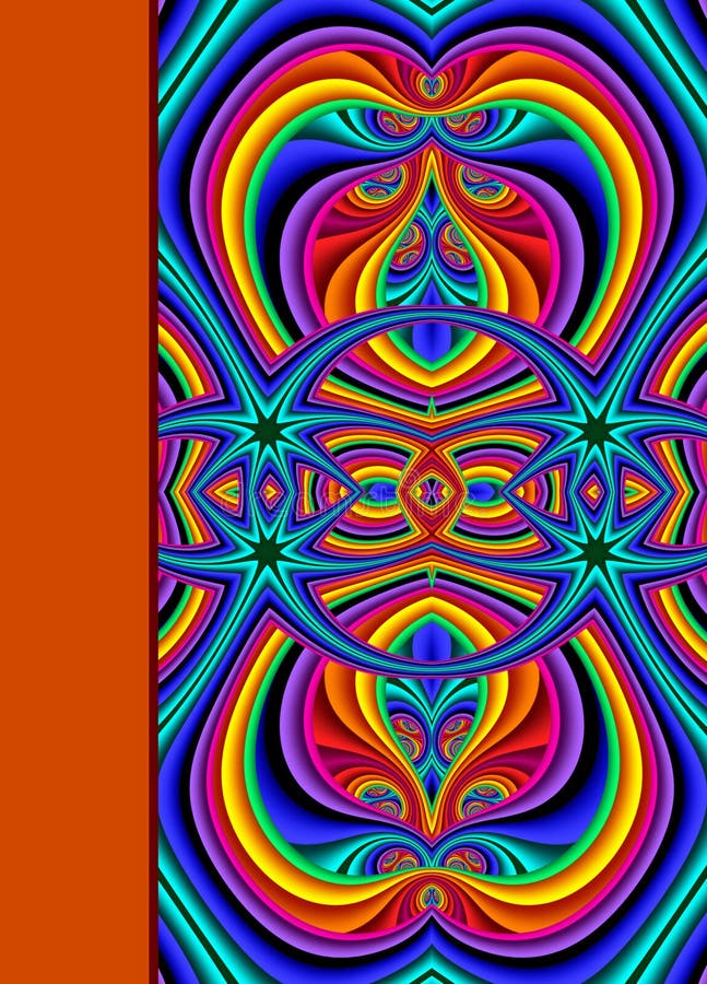 Notebook Cover with Beautiful Pattern in Fractal Design. Stock ...