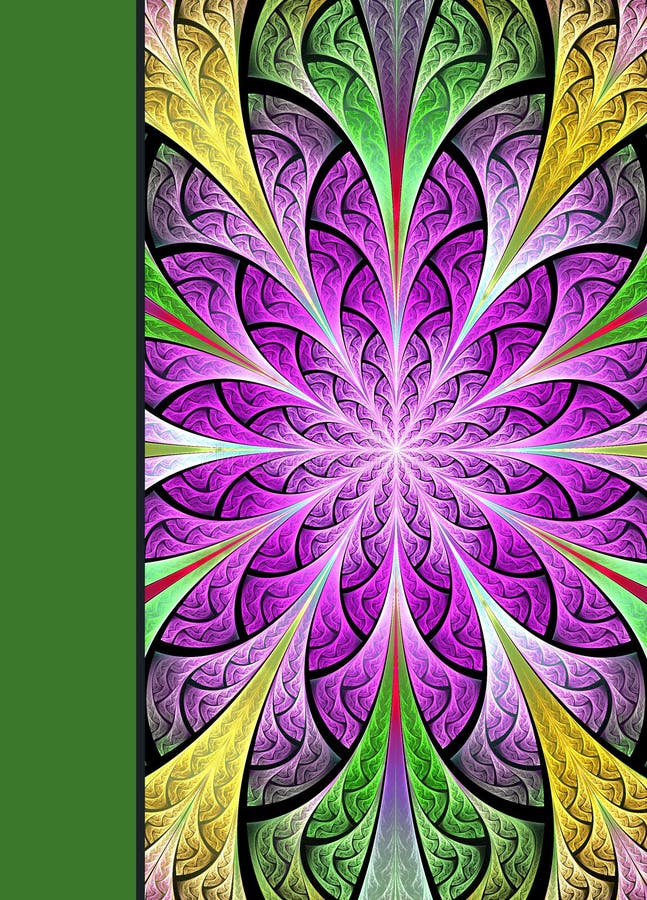 Notebook Cover with Beautiful Pattern in Fractal Design. Stock ...