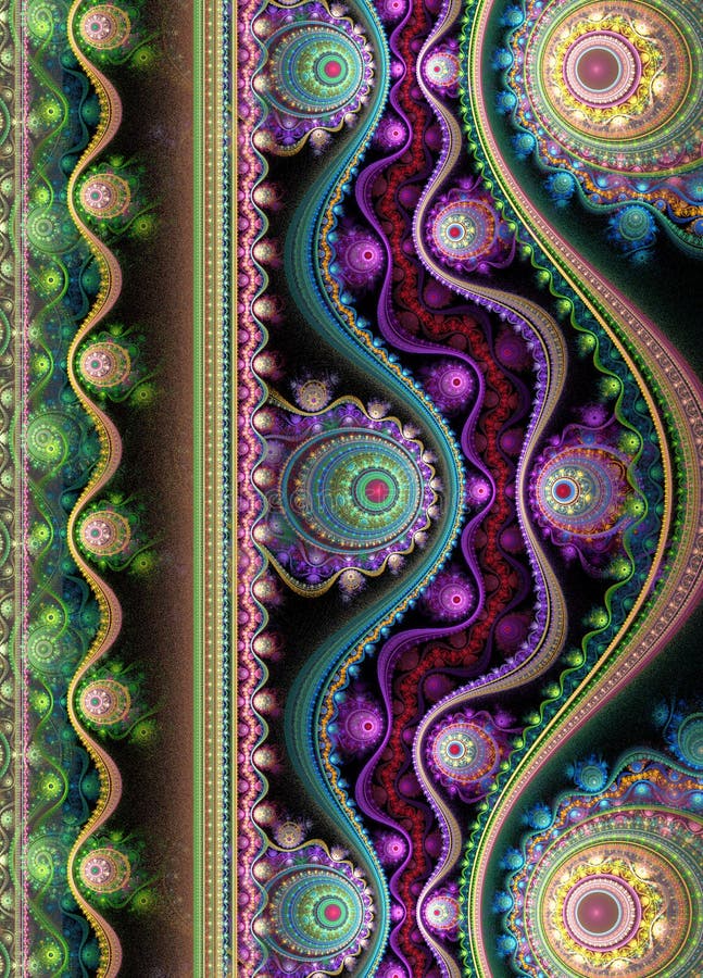 Notebook Cover with Beautiful Pattern in Fractal Design. Stock ...