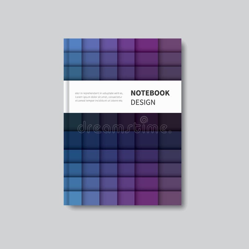 Notebook Cover Design Template Stock Vector - Illustration of head ...
