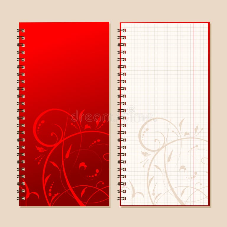 Note Book Cover Page Design Stock Illustrations – 17,739 Note Book ...