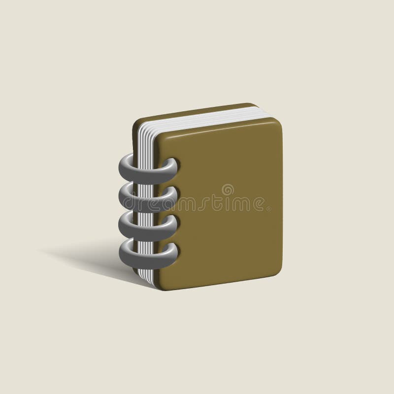 Notebook 3d Icon. Office Notebook 3d Illustration Stock Illustration ...