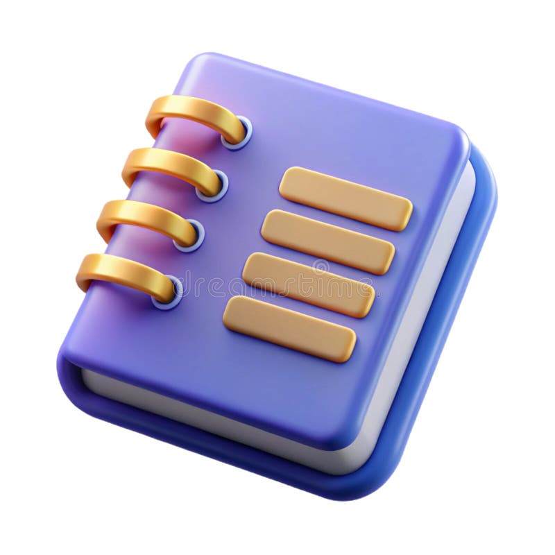 Notebook 3D Icon Perfectly stock illustration. Illustration of business ...