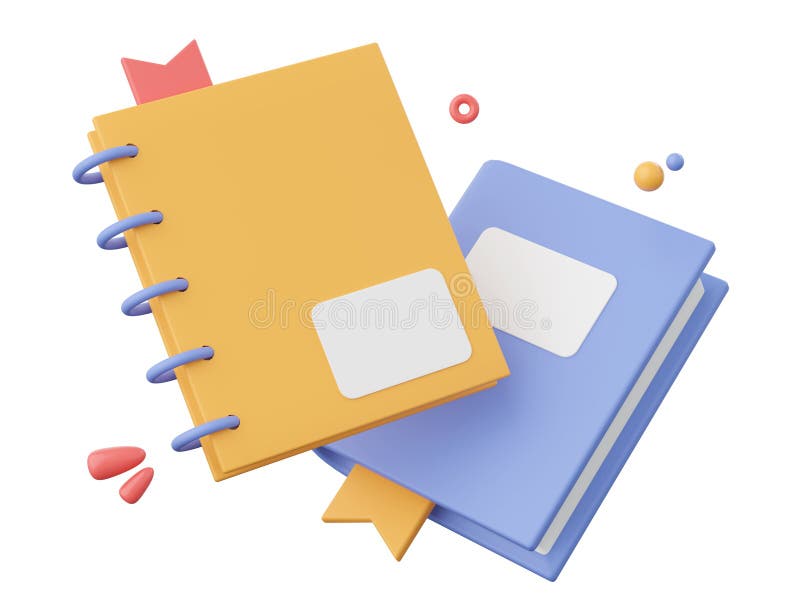 Notebook Elements of School Supplies Stock Illustration - Illustration ...