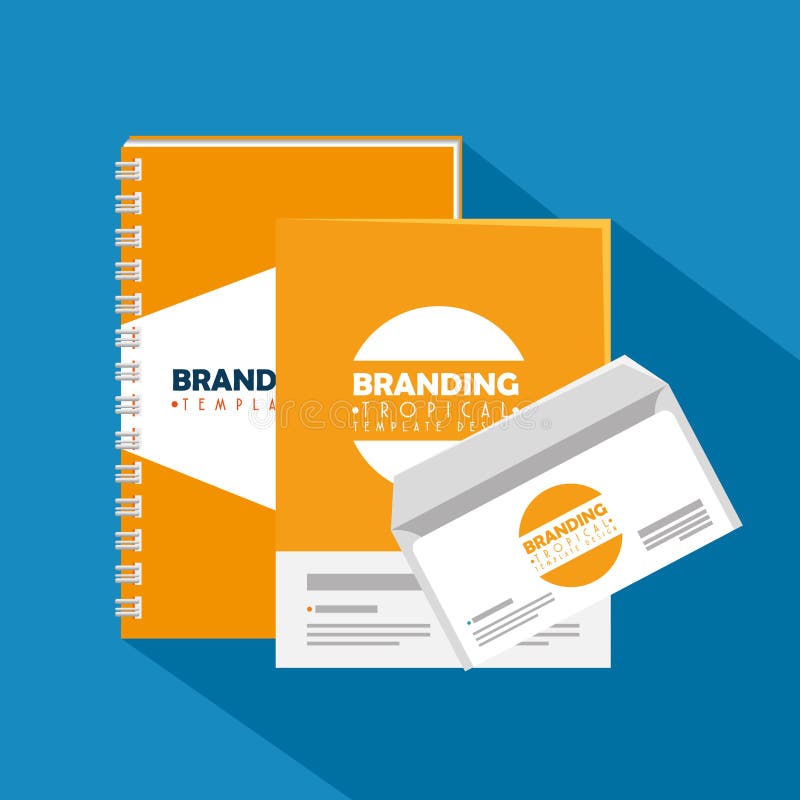Notebook Design with Business Paper Document and Envelope Stock ...