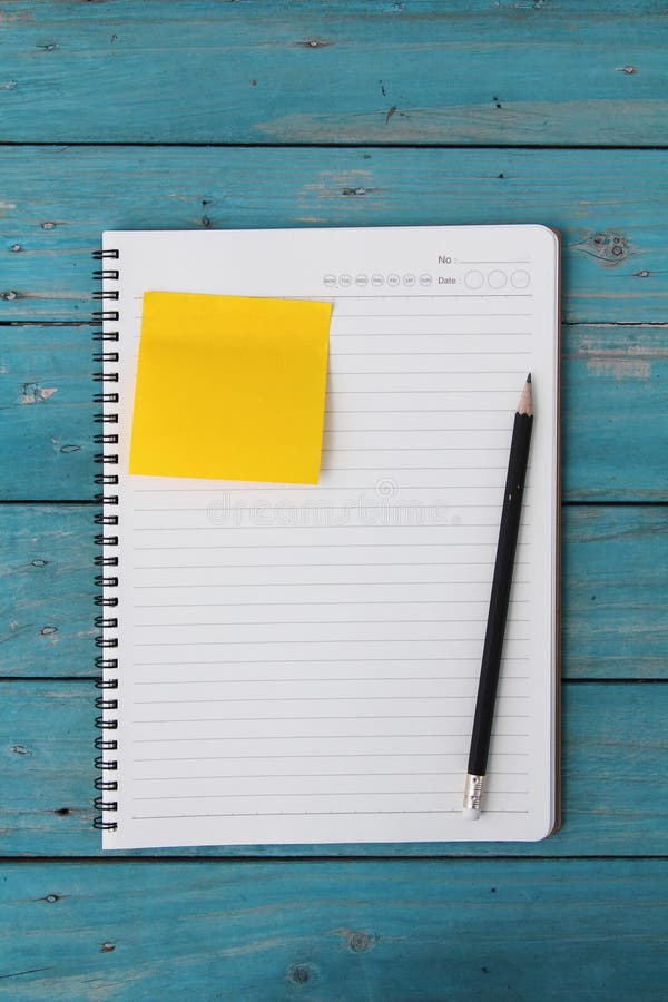 Notebook on desk stock photo. Image of desk, information - 34409590