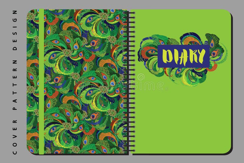 Diary Cover Design or Template Layout. Stock Illustration ...