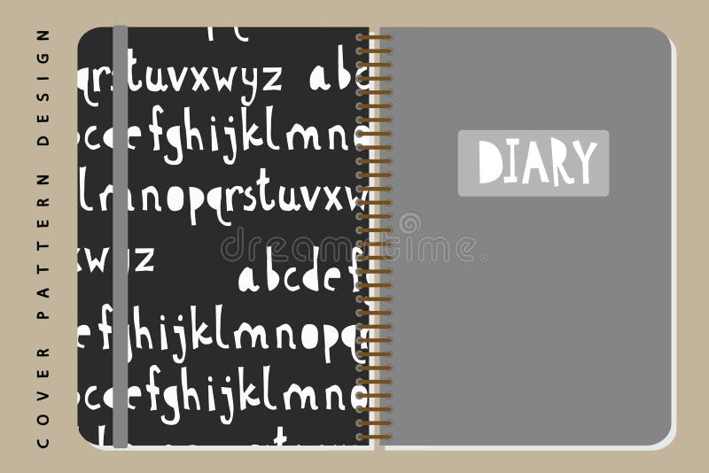 Notebook and Diary Cover Design for Print with Pattern Included. Stock ...
