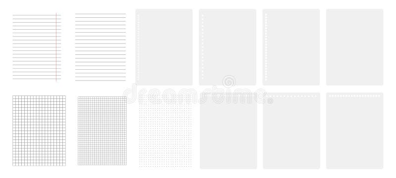 Notebook or Diary Empty Page Sheet Stock Vector - Illustration of ...