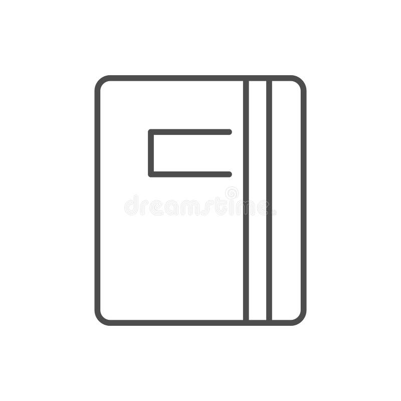 Diary Line Icon, Outline Symbol, Vector Illustration, Concept Sign ...