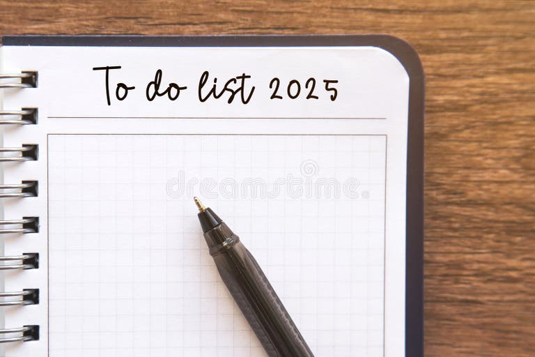 Notebook Diary with Text To Do List 2025, Pen on the Table, Planning ...