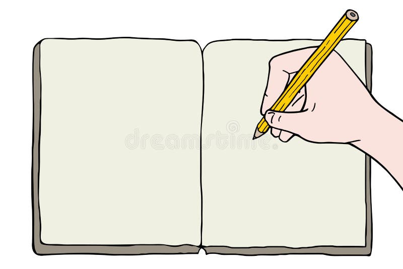 Notebook draw stock vector. Illustration of finger, isolated - 76105562