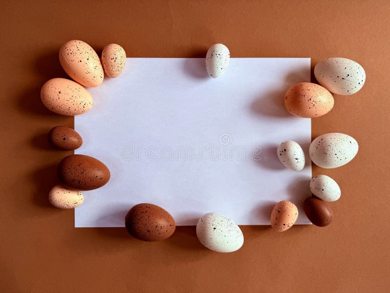 Notebook with Easter Eggs. Spiral Notepad on Spring Beige Background ...