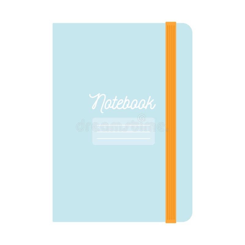 Notebook with Elastic Band. Back To School. Vector Illustration, Flat ...
