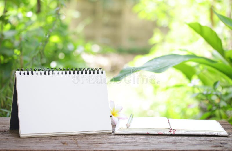 Notebook and Empty Calendar Stock Photo - Image of blank, outdoor: 55271366