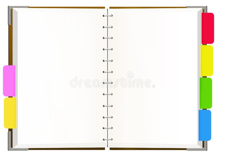 Notebook with empty pages stock illustration. Illustration of note ...
