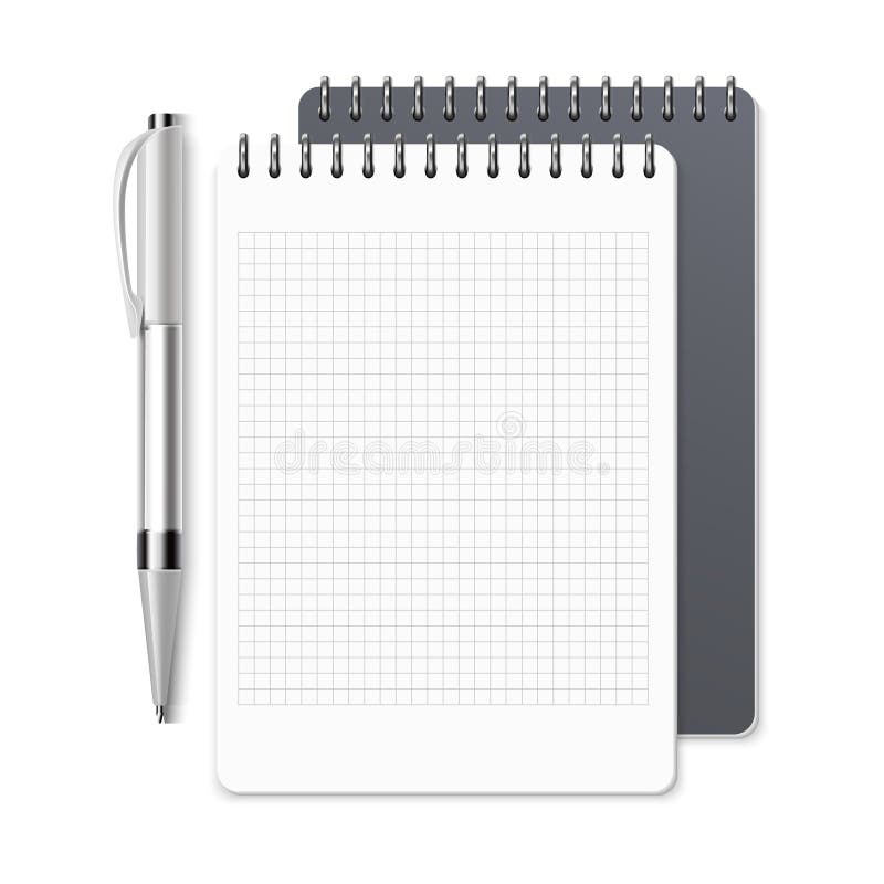 Vector Notepad Set. Realistic Vector Empty Notepad Template Stock ...