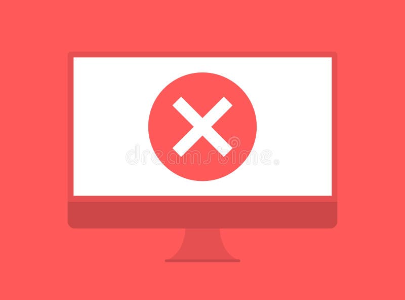 Notebook Error Icon. Symbol of Computer Browser Failure Stock Vector ...