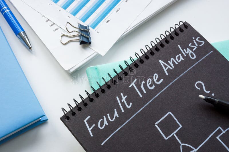 Notebook with Fault Tree Analysis and Diagram. Stock Image - Image of ...