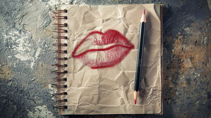 Vivid Red Lipstick Drawing Stock Photos - Free & Royalty-Free Stock ...