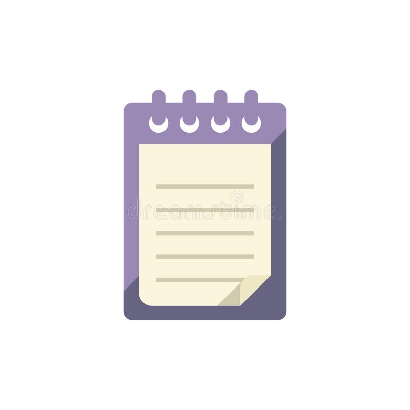 Notebook Flat Style Vector Illustration. Notepad Vector Icon. Stock ...