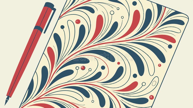 Notebook with Floral Design, Creative Writing Art, Vector Design ...