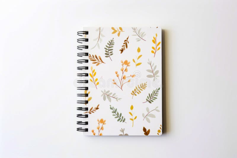 Notebook with Floral Pattern on it, Sitting on Table. Generative AI ...