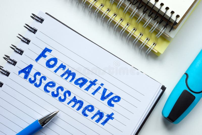 Notebook with Formative Assessment Notes. Educational Progress. Stock ...