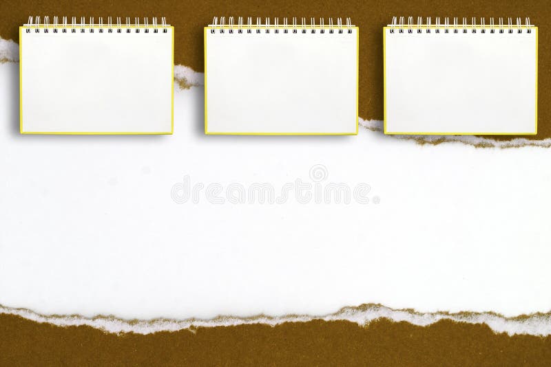 Notebook Frame on a White Background Stock Image - Image of document ...
