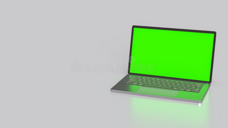 The Notebook Green Screen for Present Concept 3d Rendering Stock ...