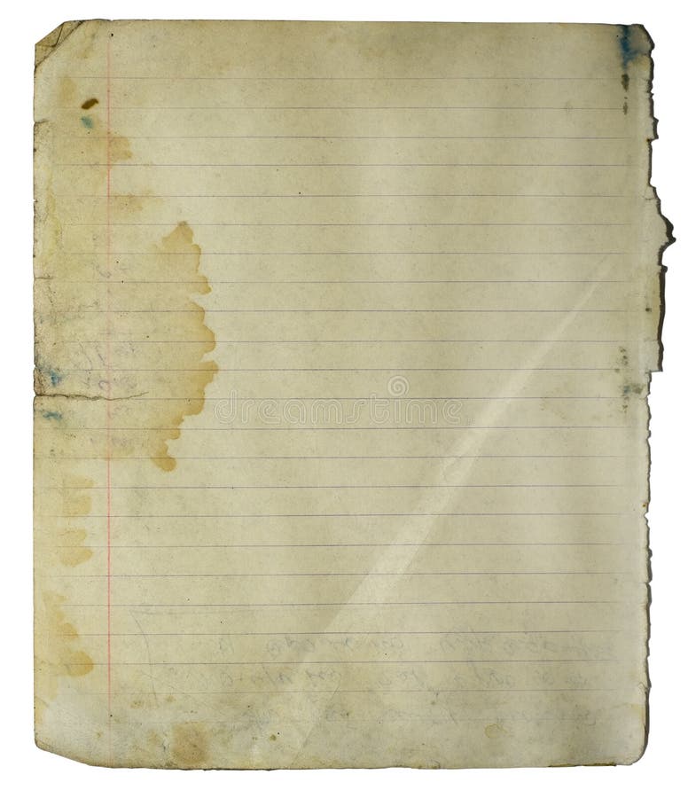 Old dirty page stock photo. Image of retro, oldish, damaged - 2666630