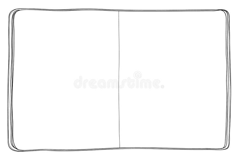 Notebook Hand Drawn Line Art Vector Illustration Stock Illustration ...