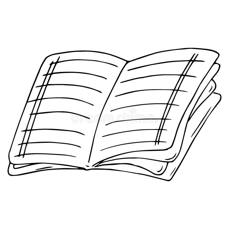 Notebook. Vector Illustration of a Blank with Marks. Tax Form. Hand ...