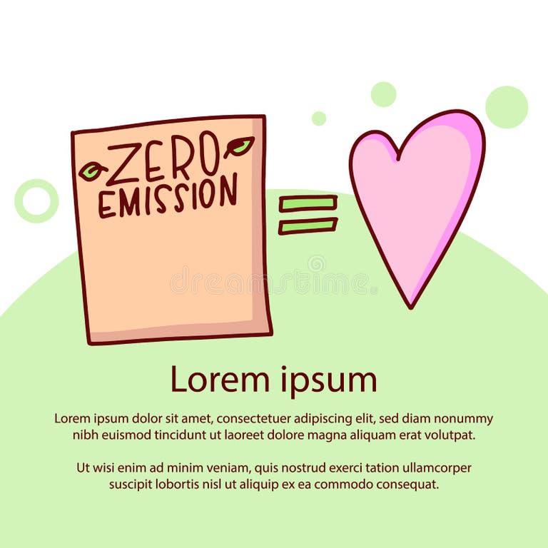 The Notebook with Hand Writing `Zero Emission`. Think and Create ...