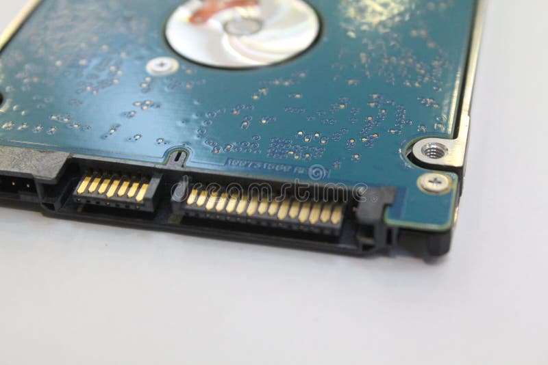 Notebook Harddisk Sata Connection Port Stock Image - Image of cooler ...
