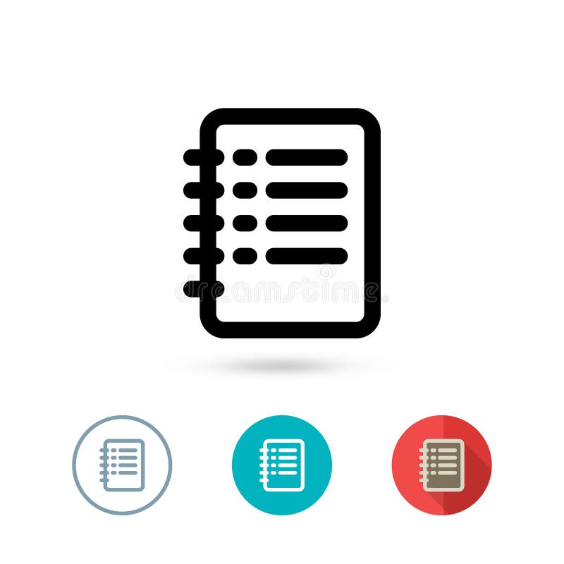 Notebook Icon Collection. Lecture Book Sign and Symbol for Your Website ...