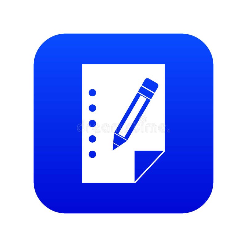 Notebook icon digital blue stock vector. Illustration of icon - 142748271