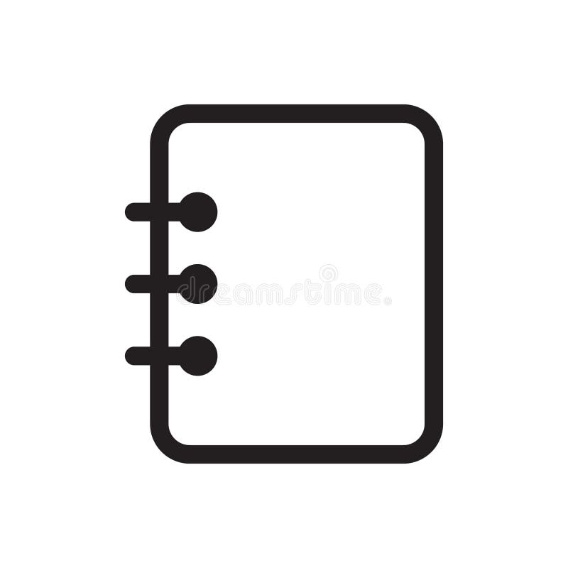 Notebook Icon. Notepad Icon Vector Symbol Stock Illustration ...