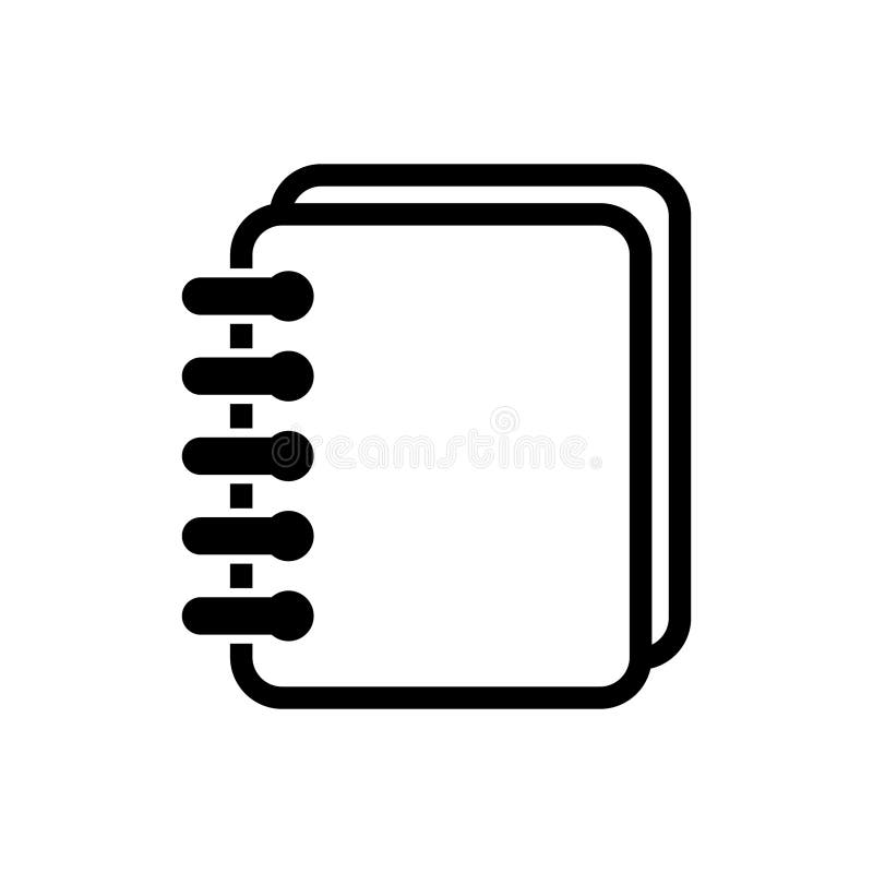 Notebook Icon, Notepad Page Icon. Stock Vector - Illustration of office ...