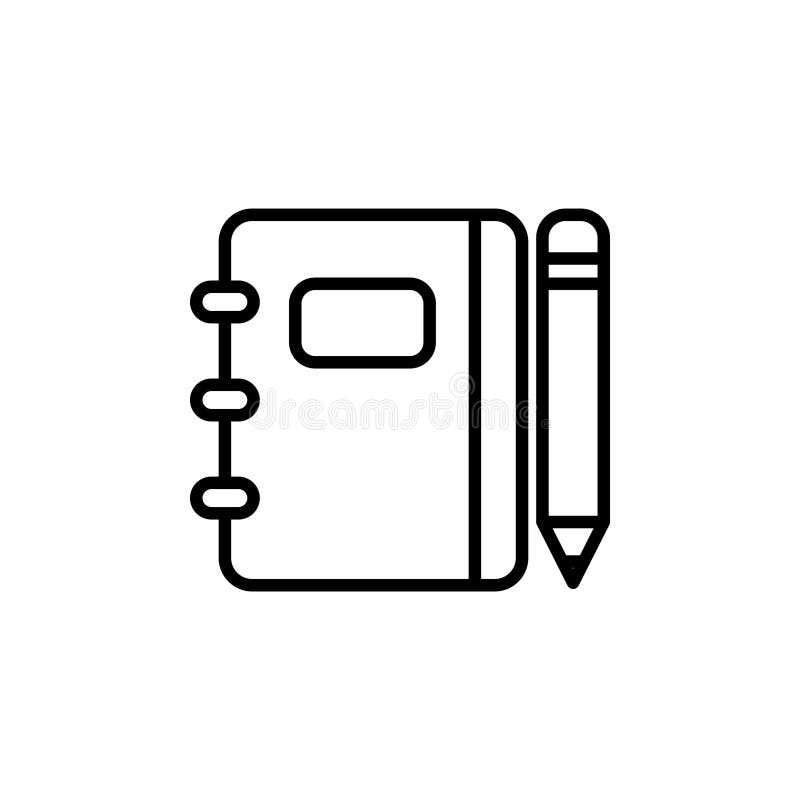 Notebook Icon Set. Journal Book Vector Symbol. School Diary Sign in ...